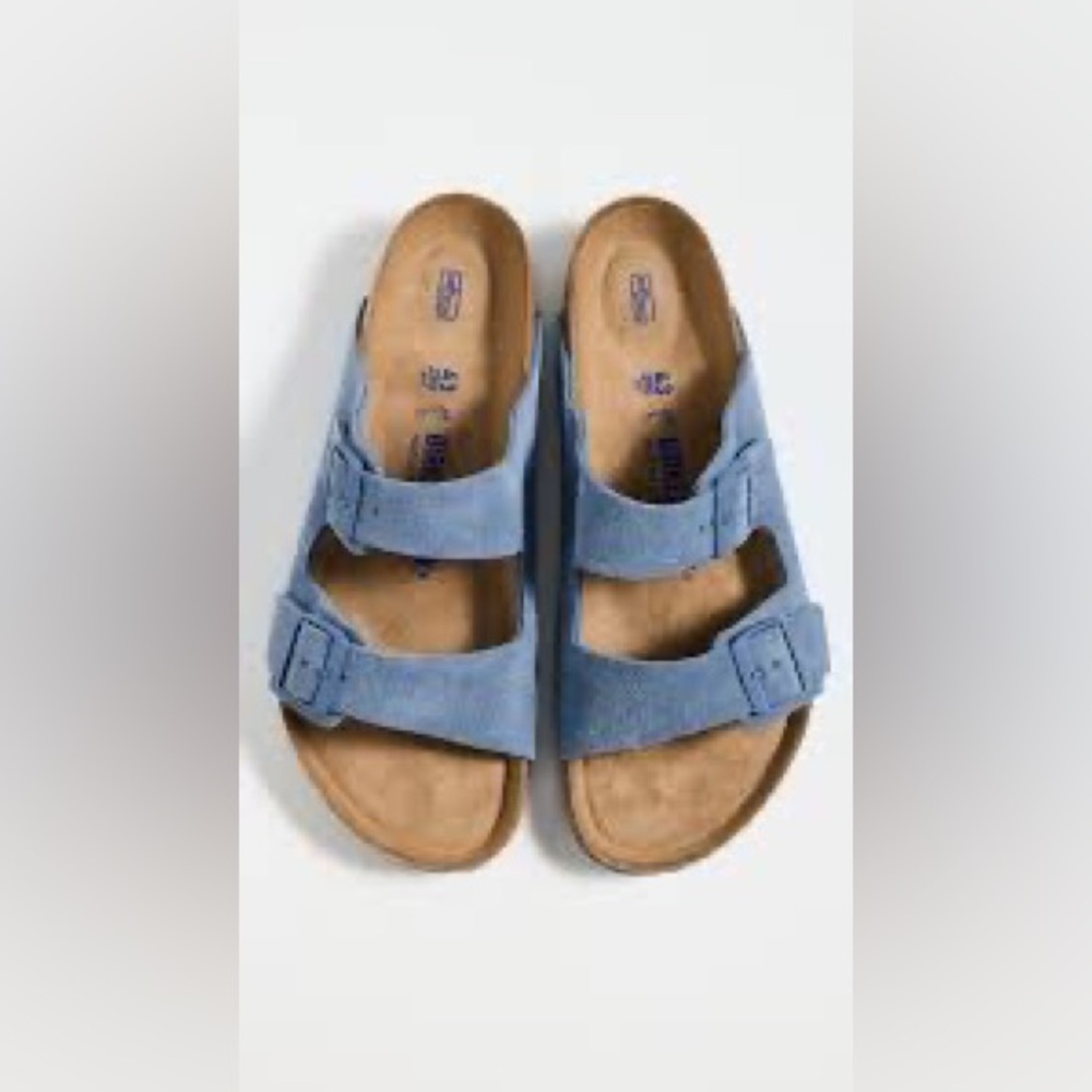 Use Women Birkenstock Sky Blue Arizona Sandals Sz 43 - Gem